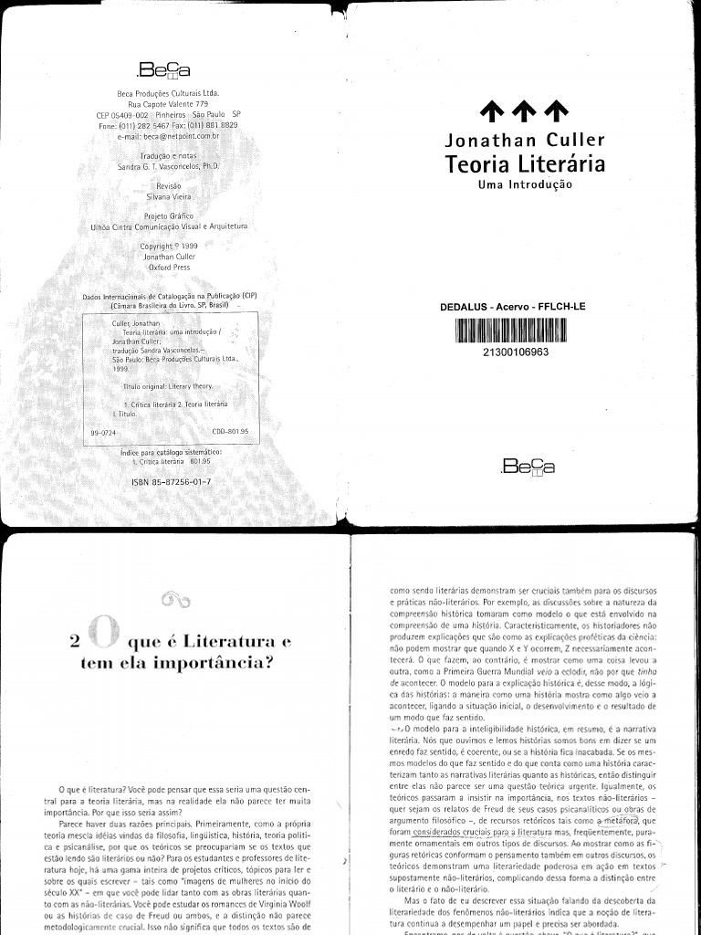 Jonathan Culler - Teoria Literária (Cap. 2) | PDF | Teoria | Poesia