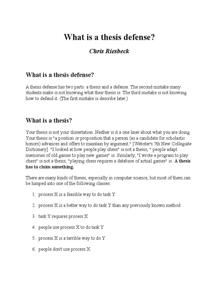 What Is A Thesis Defense | PDF | Thesis | Justification