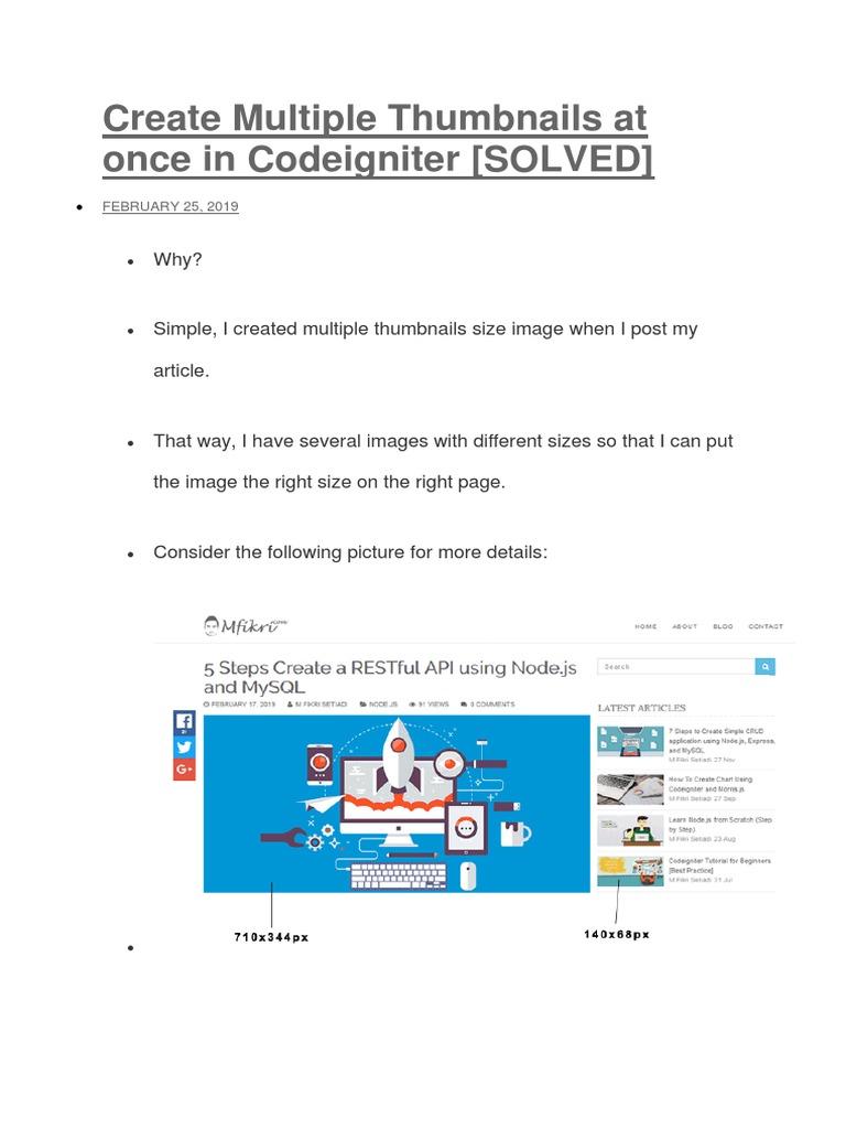 Create Multiple Thumbnails At Once In Codeigniter Pdf Bootstrap Front End Framework J Query