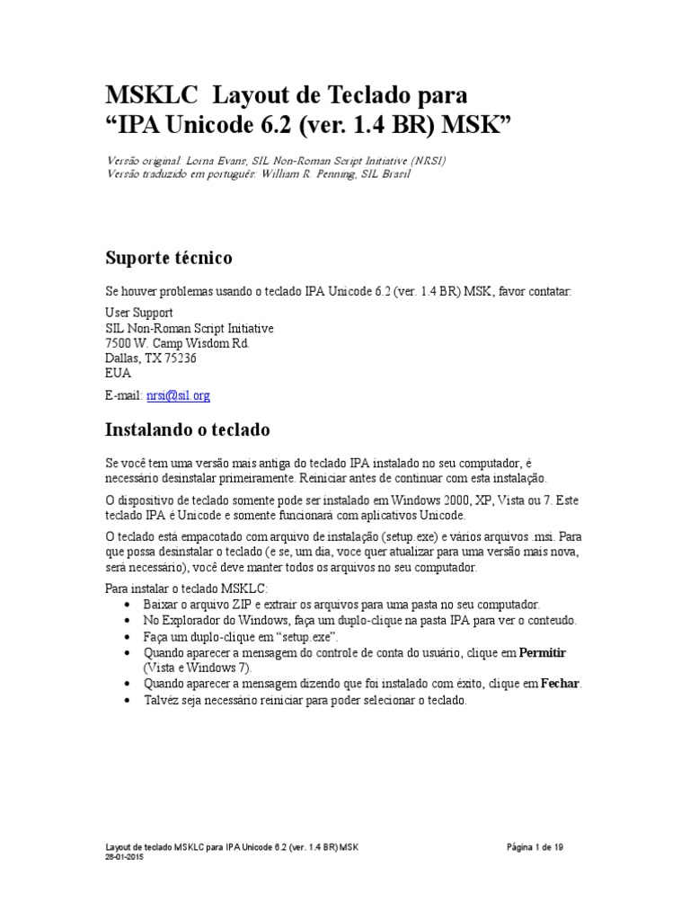 Codigos Ipa Unicode 6 2 Ver 1 4 Br Msk Pdf Teclado De Computador Microsoft Windows
