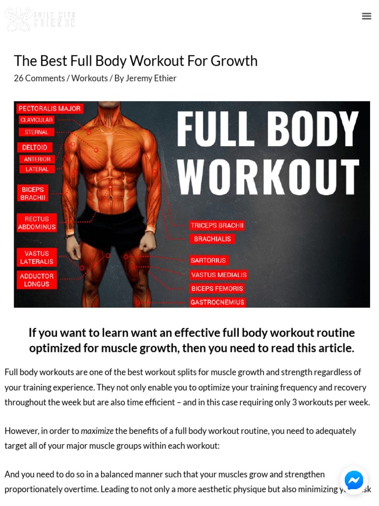 The Best Science-Based Full Body Workout For Growth (11 Studies ...
