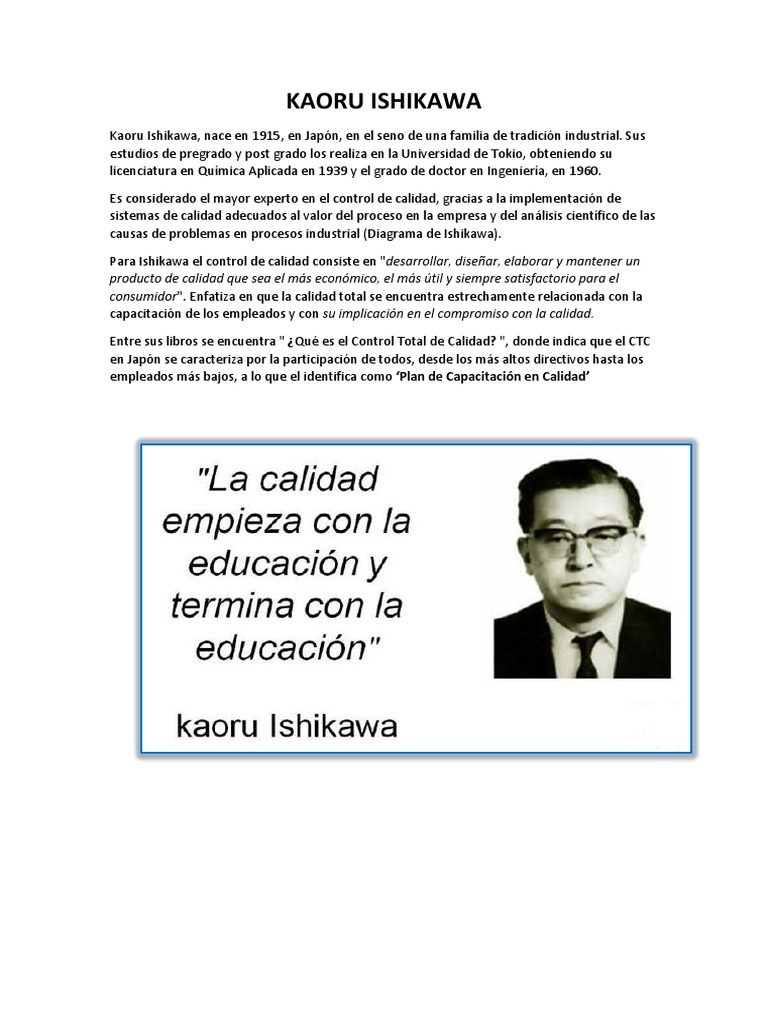 Kaoru Ishikawa | PDF | Calidad (comercial) | Histograma