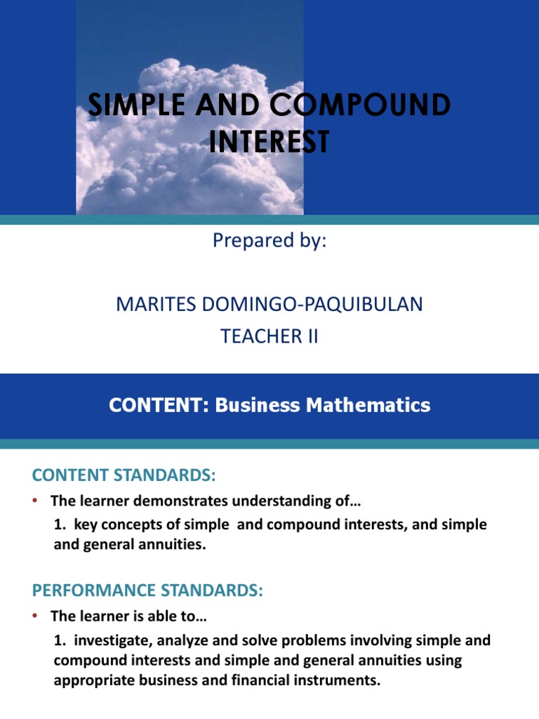 BM - Simple and Compound | PDF | Compound Interest | Interest
