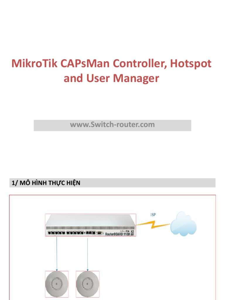 CAPsMan Controller, Hotspot Userman | PDF