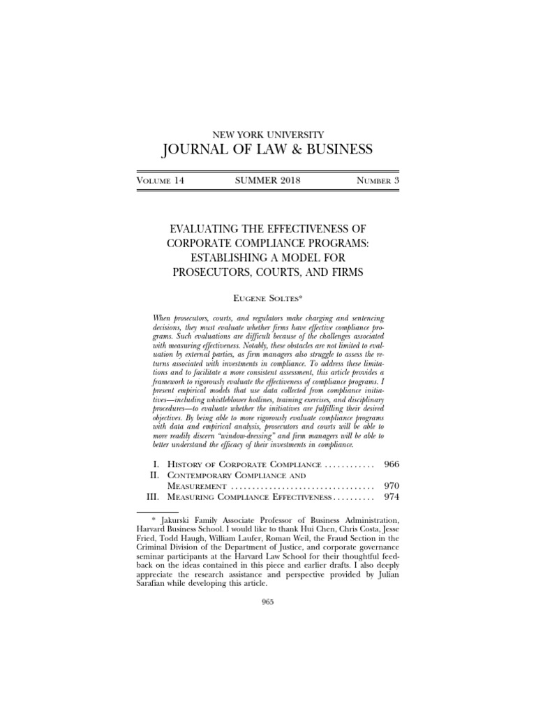 Eugene Soltes 2018 | PDF | Regulatory Compliance | Prosecutor