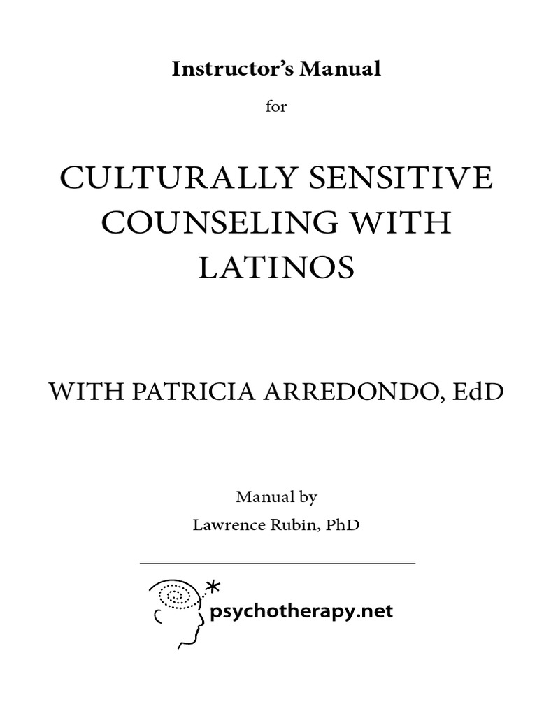 Culturally Sensitive Counseling With Latinos: Instructor's Manual | PDF | Hispanic And Latino ...