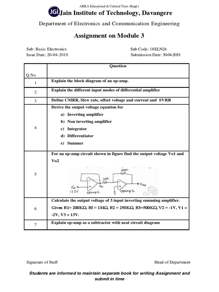 Basic Electronics Assignment Overview | PDF
