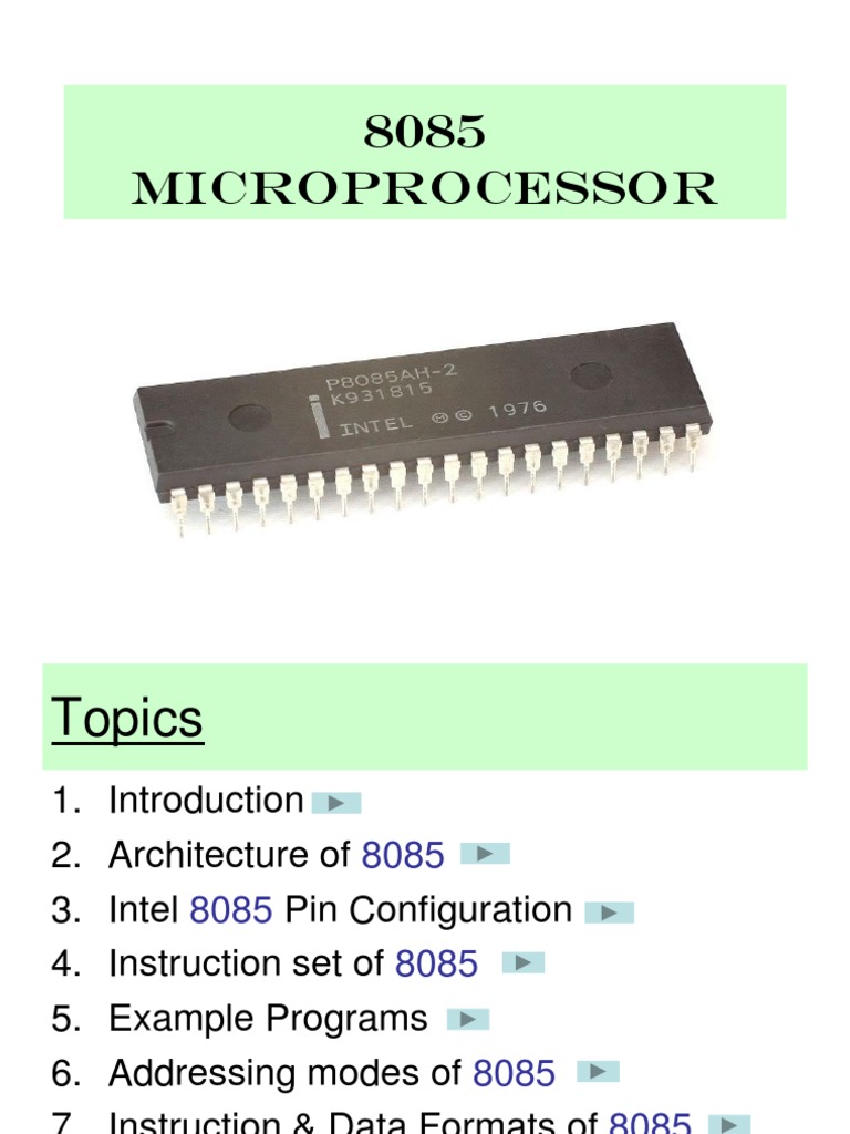8085 Basics | PDF | Assembly Language | Computer Hardware