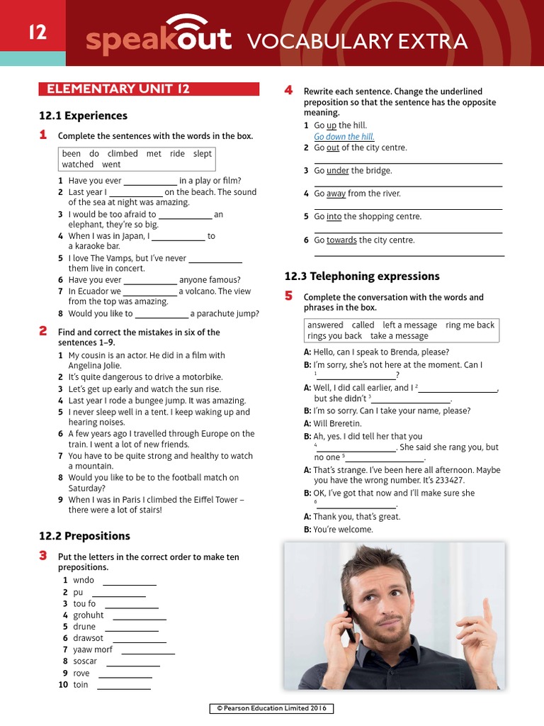Speakout Vocabulary Extra Elementary Unit 1 | PDF | Leisure