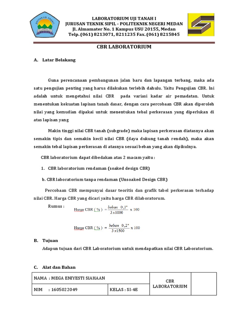 CBR Laboratorium | PDF