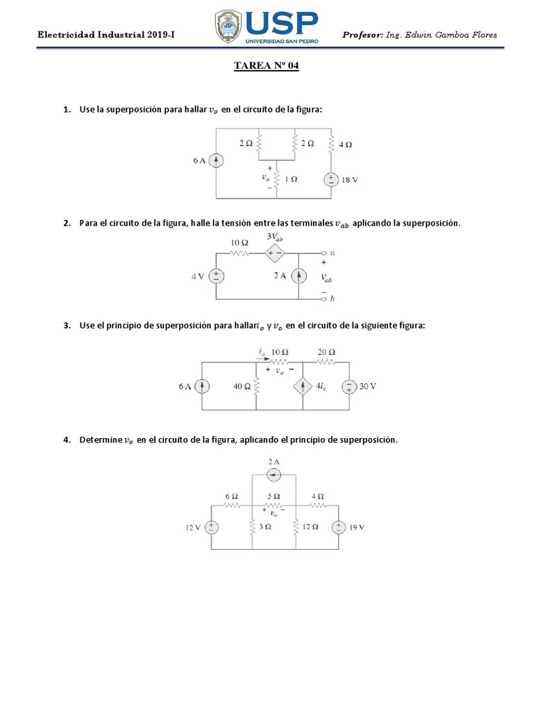 Tarea #04 2019 Superposicion | PDF