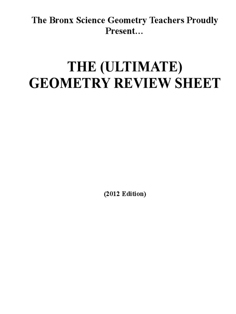 The Ultimate Geometry Review Sheet: A Comprehensive Guide to Preparing ...