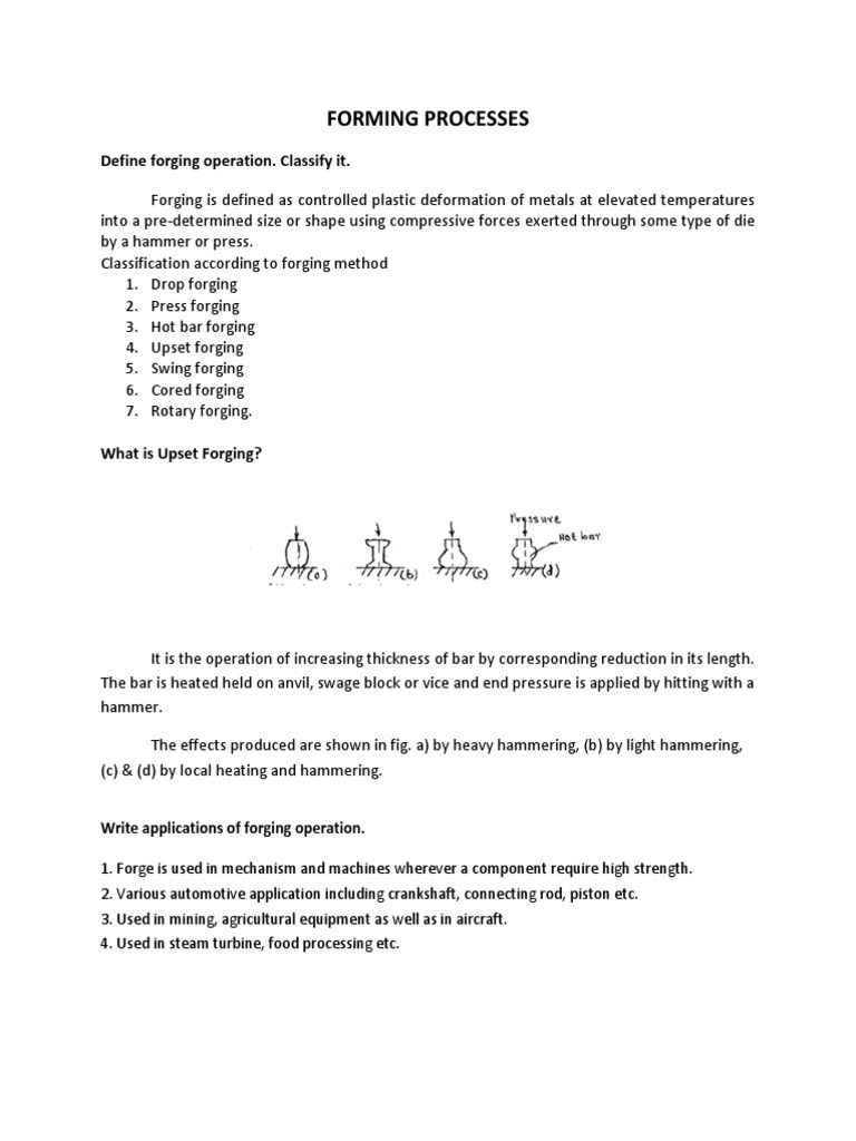 Forming Processes | PDF | Forging | Extrusion