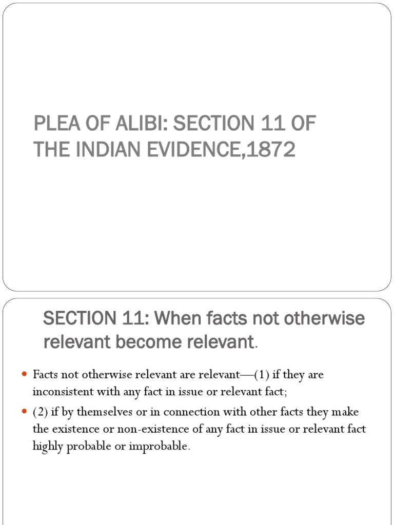 Plea of Alibi | PDF | Plea | Burden Of Proof (Law)