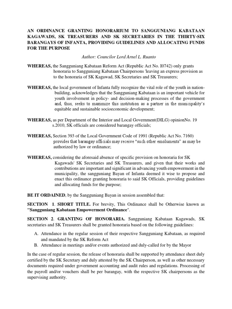 PCOO Sample Ordinance on FOI | Government | Politics | Free 30-day ...