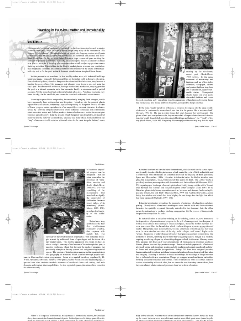 Haunting in The Ruins: Matter and Immateriality: Tim Edensor | PDF | Ghosts