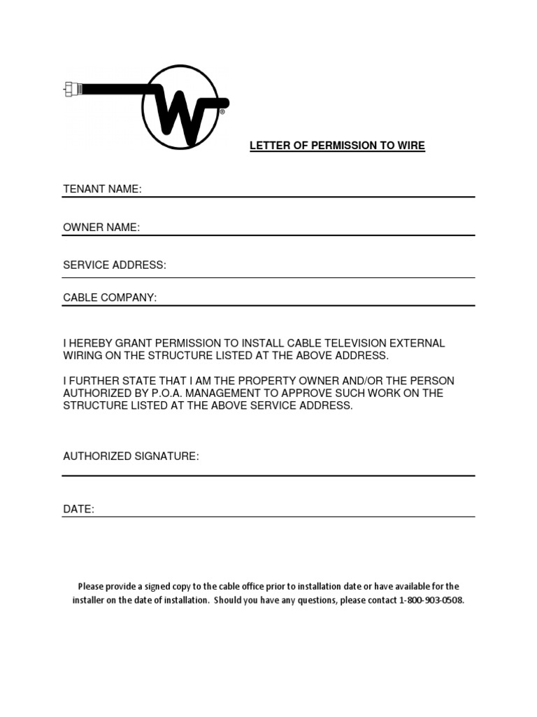 Letter of Permission To Wire 3-3-11 | PDF | Law | Technology & Engineering