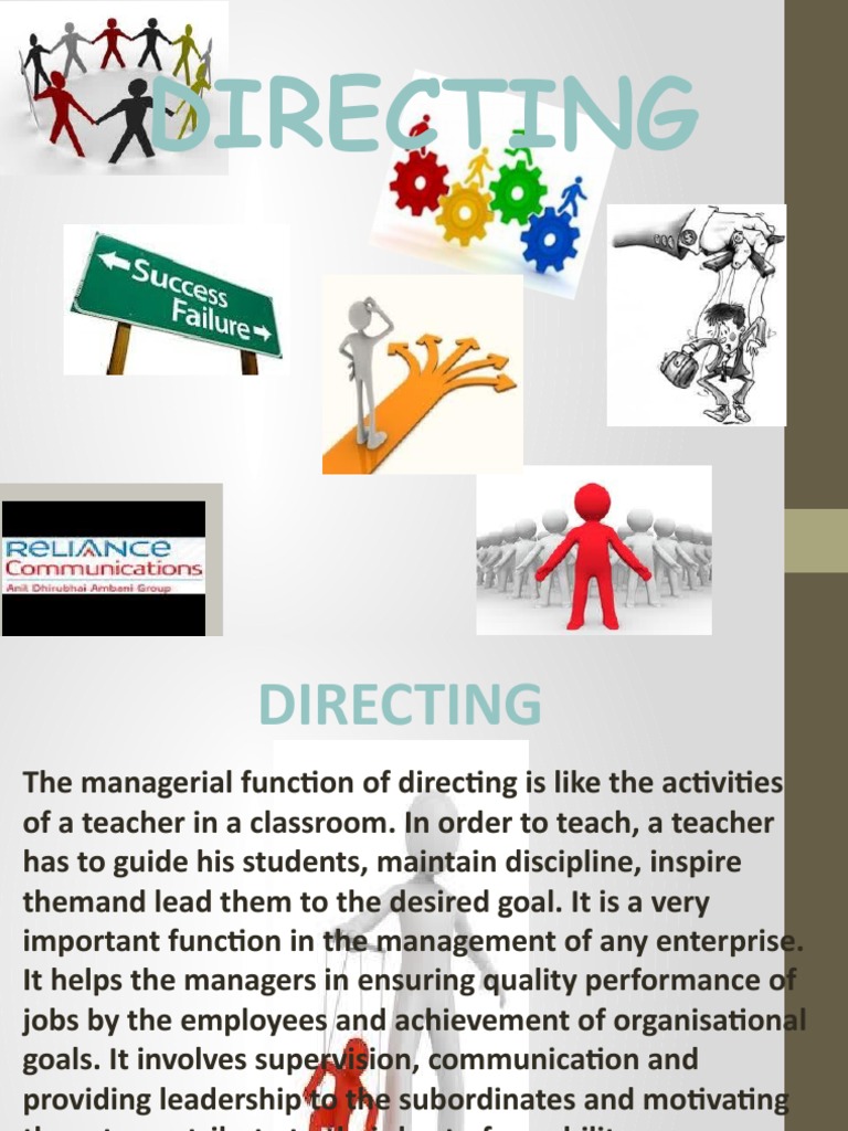 Directing - Motivation - Ordering - Leading - Supervision | PDF ...