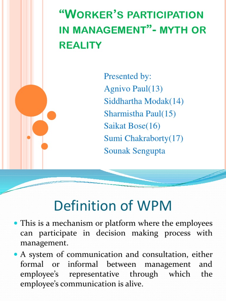 Worker's Participation in Management | PDF | Employment | Decision Making