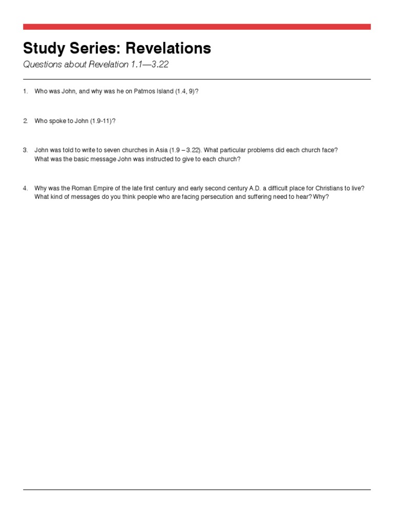 Revelation Study Questions and Insights | PDF | The Beast (Revelation ...