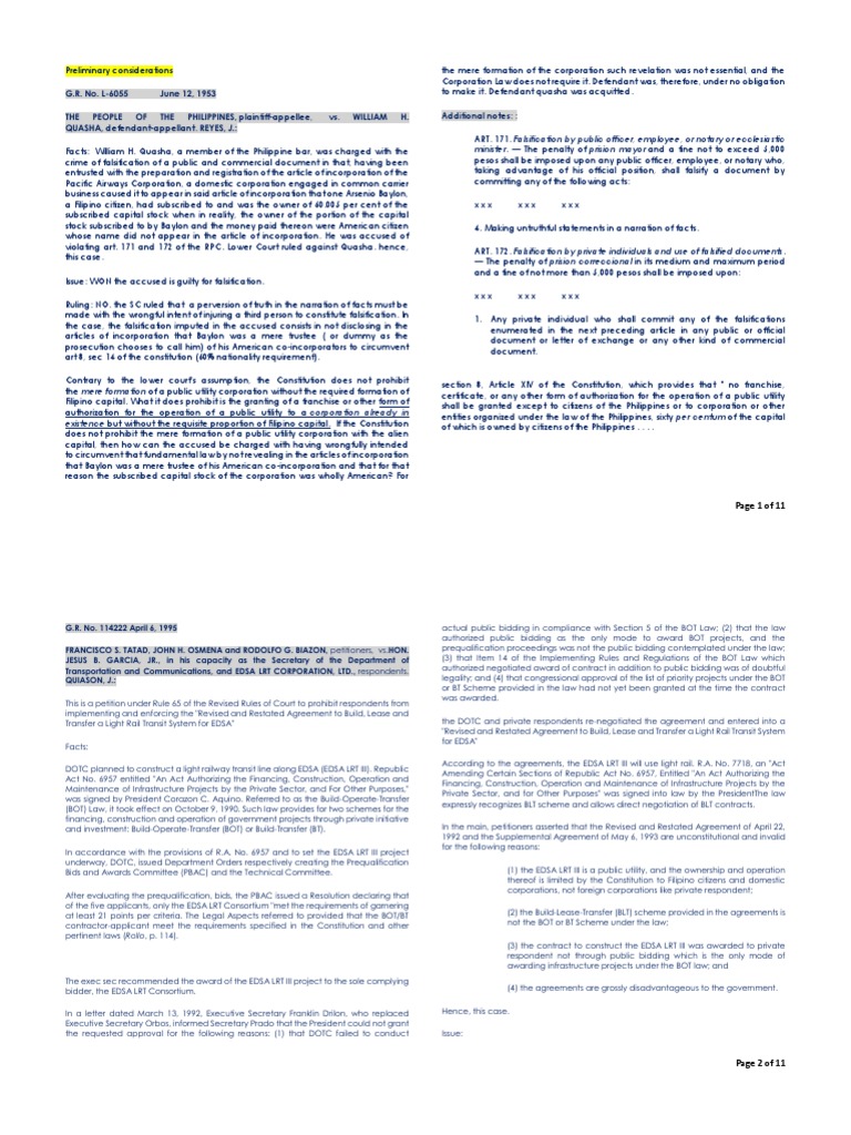 Compilation Transpo Cases 1 | PDF | Common Carrier | Cargo