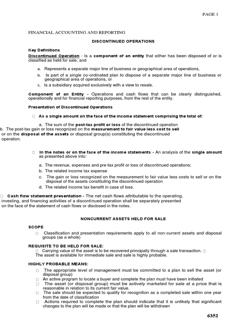 Discontinued Operations in Financial Reporting | PDF | Income Statement ...