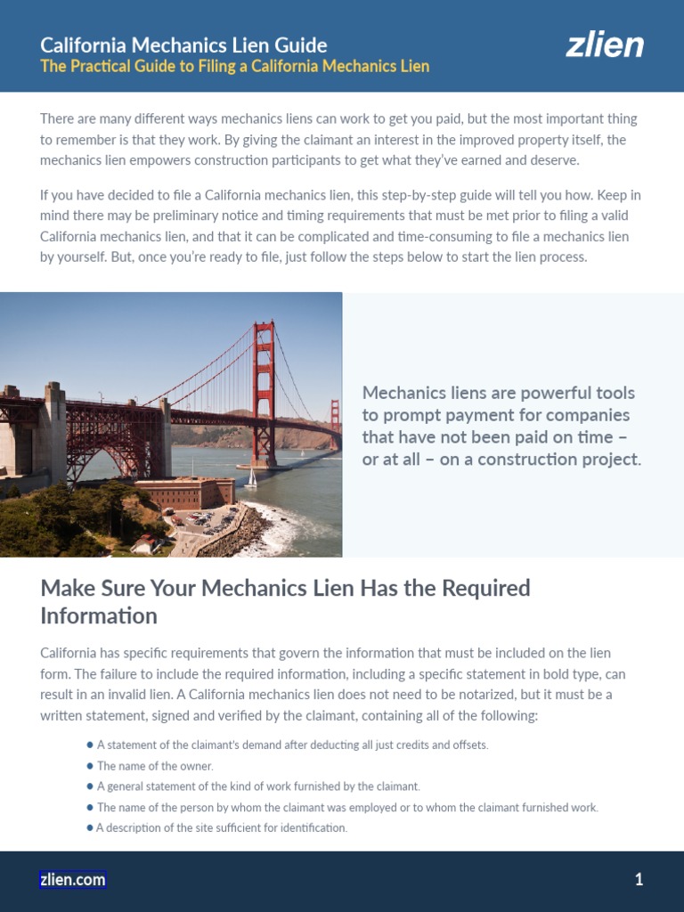 Mechanic Lien | PDF | Foreclosure | Mail