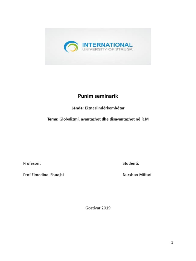 Globalizimi Word | PDF
