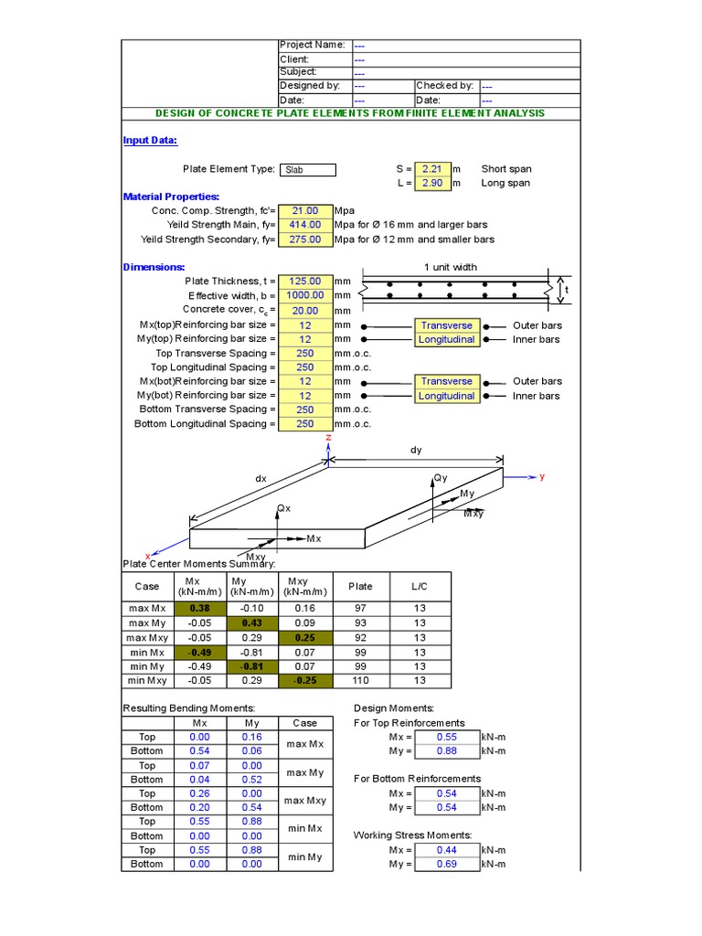 Column Design With Excel | PDF | Bending | Classical Mechanics