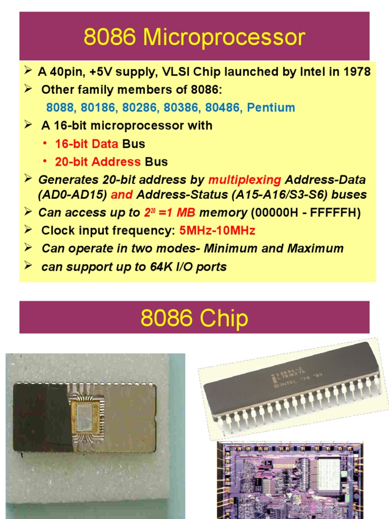 8086 Microprocessor Pdf Central Processing Unit Input Output
