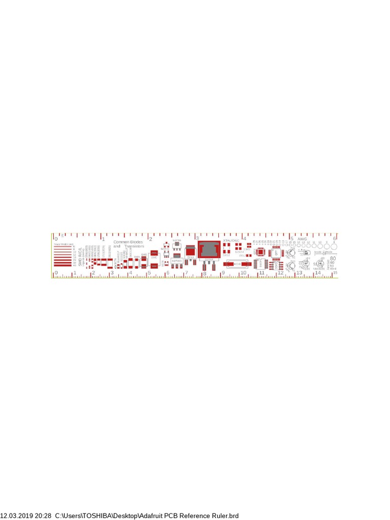 Adafruit PCB Reference Ruler | PDF