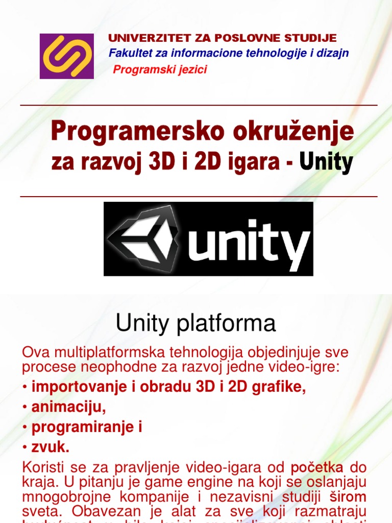 Unity Programski Jezik PP | PDF