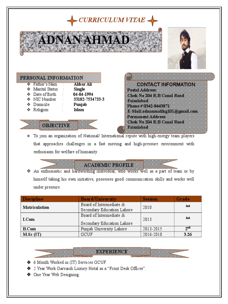 Adnan Cv.. (1) - 2 | PDF | Behavior Modification | Learning