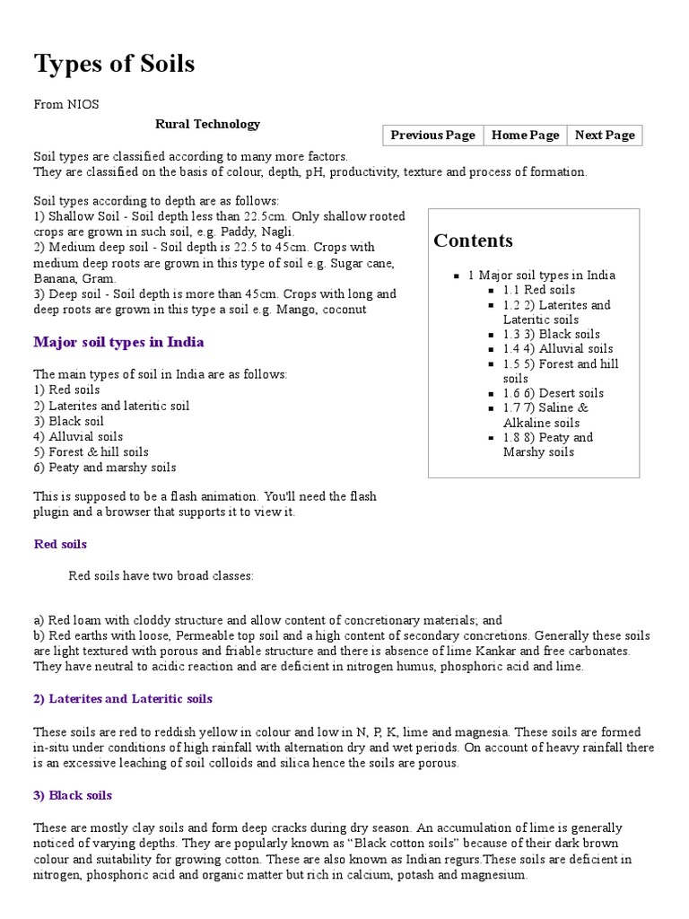 Types Of Soil PDF Natural Materials Soil