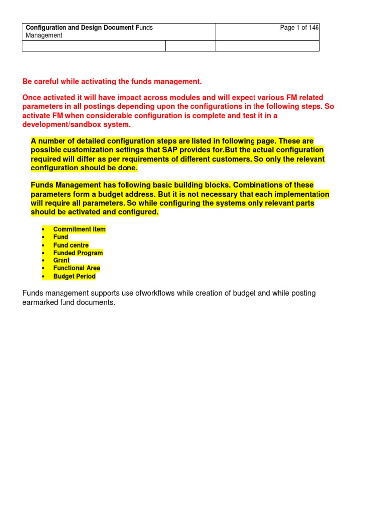 Funds Management Configuration and Design | PDF | Function (Mathematics ...