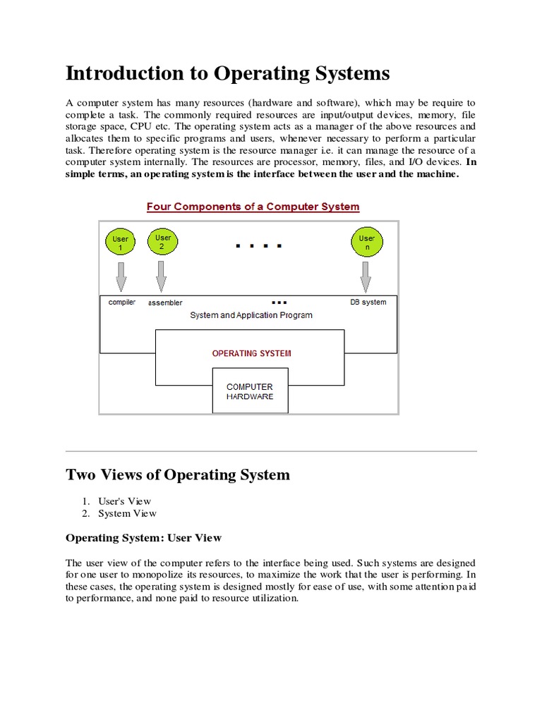 Introduction To Operating Systems PDF | PDF | Scheduling (Computing) | Computer Cluster