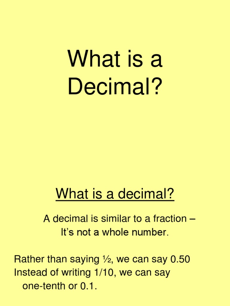 Understanding Decimals: A Guide to Reading, Writing, Comparing and ...