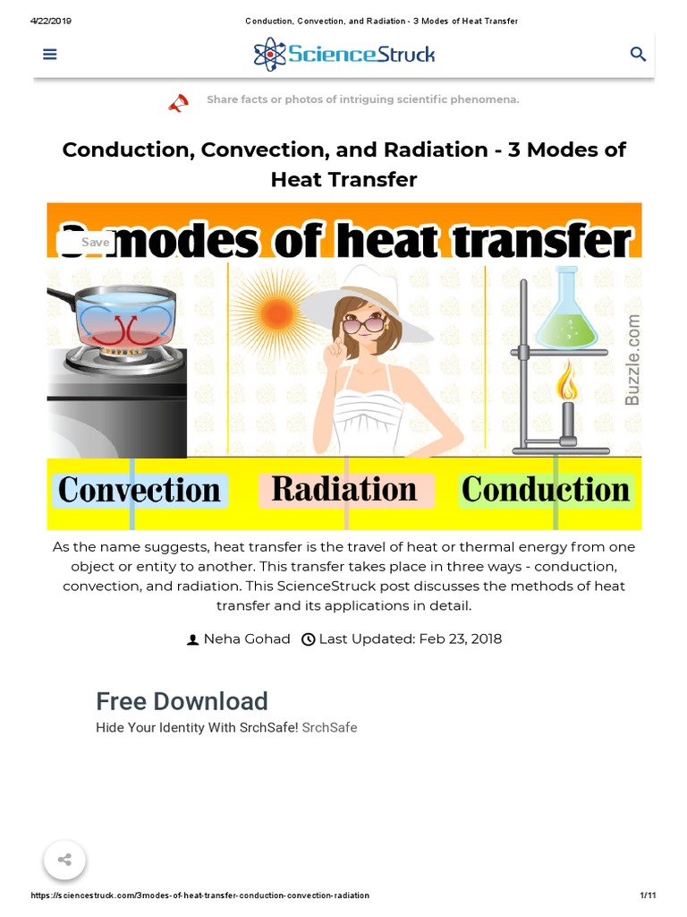 Heat Transfer: Conduction, Convection, Radiation | PDF | Teaching ...