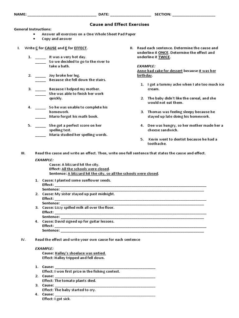 Cause and Effect | PDF