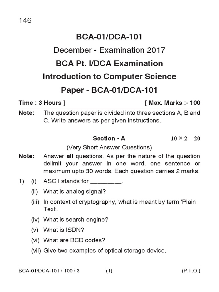 Bca 01 Dca 101 | PDF | Office Equipment | Software
