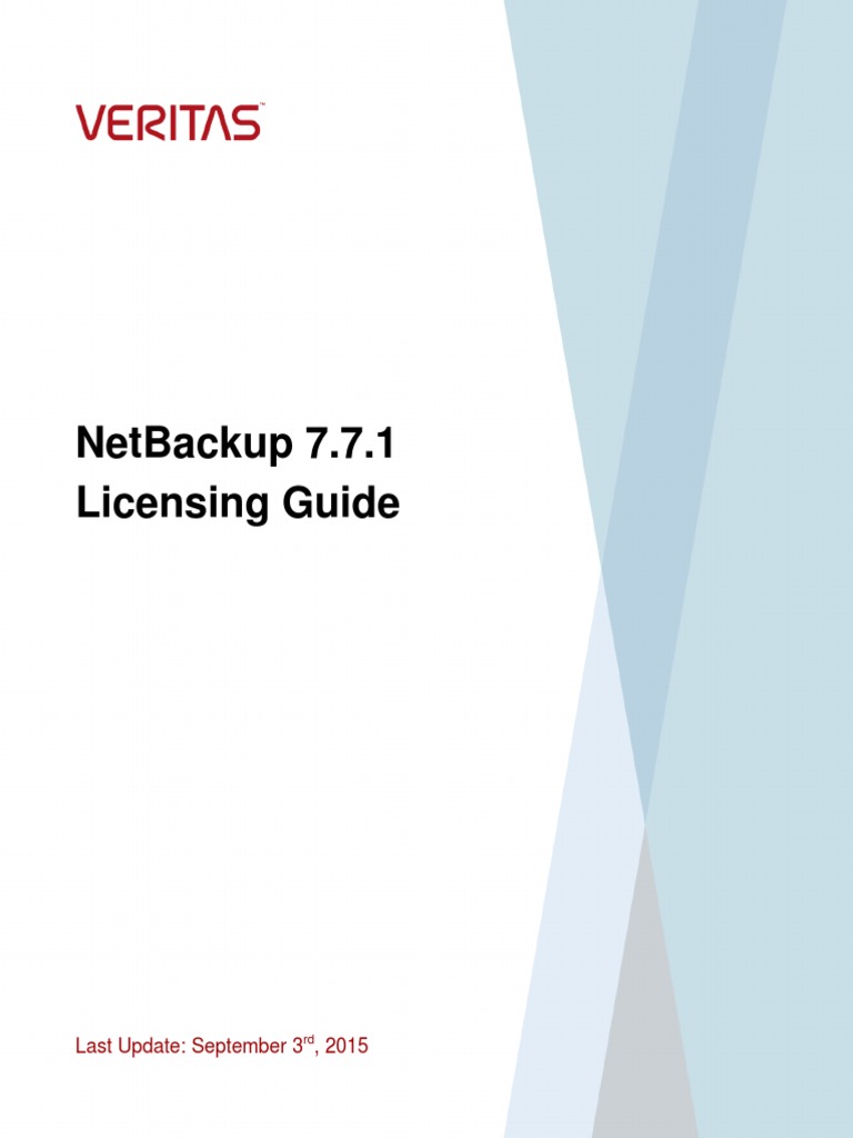 NetBackup 7.7.1 Licensing Guide | PDF | Backup | Databases