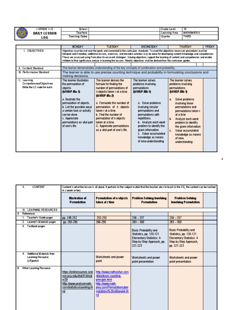 DLL - Wek1 - LC33-35 | PDF | Permutation | Learning
