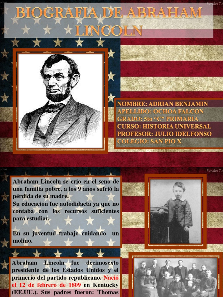 Abraham Lincoln Diapositiva | PDF