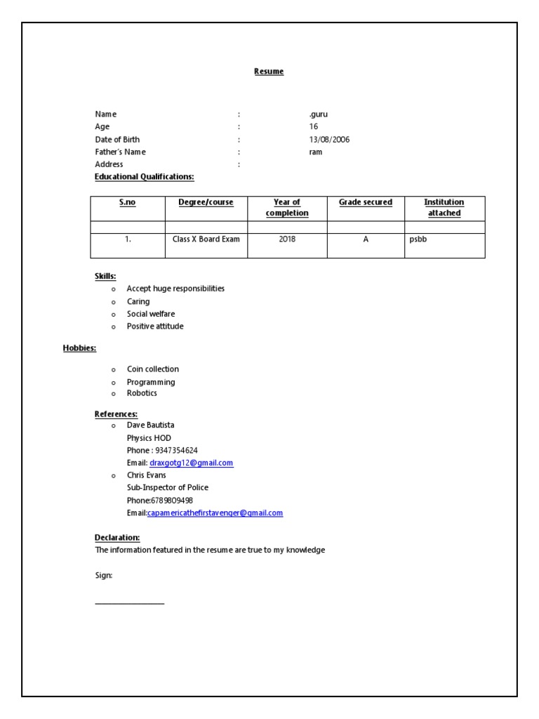 Resume | PDF | Behavior Modification | Cognition