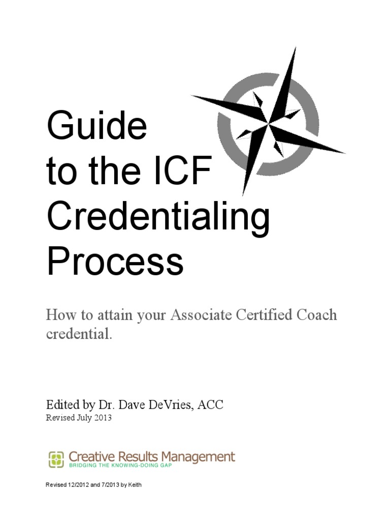 Guide To ICF Credentialing Process | PDF | Credential | Goal