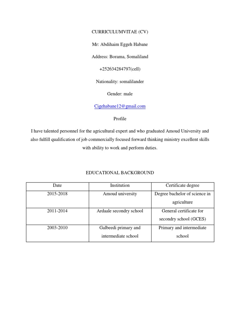 CV Letter | PDF | Academic Degree | Microsoft