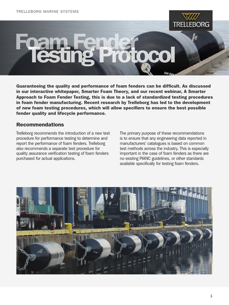 Trelleborg - Foam Testing Protocol | PDF | Foam | Verification And ...
