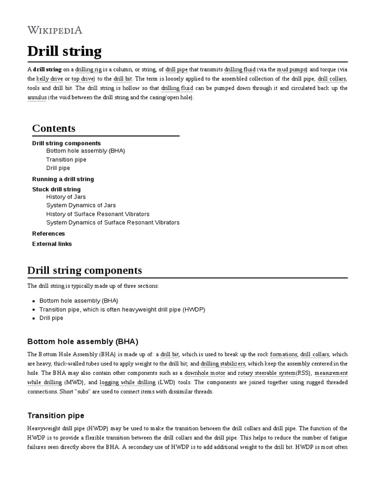 Drill String | PDF | Mechanical Engineering | Mechanics