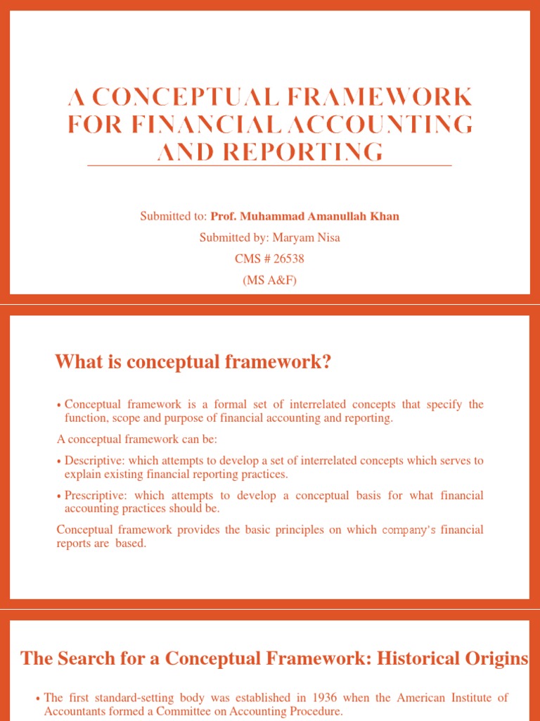 A Conceptual Framework For Financial Accounting and Reporting | PDF ...