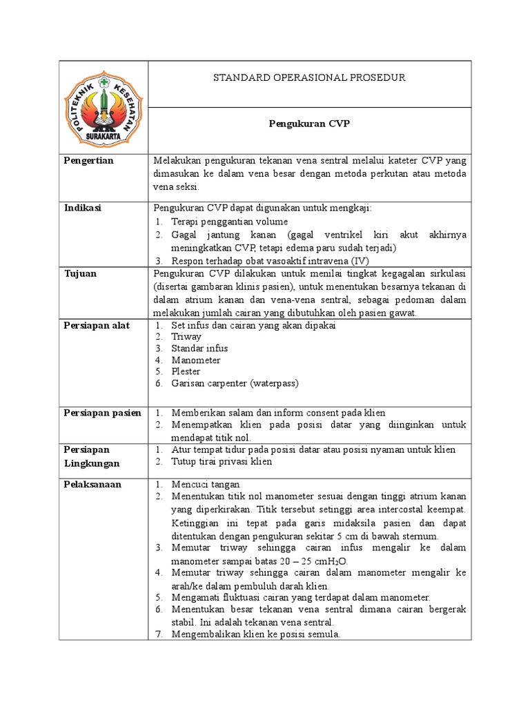 Pengukuran CVP | PDF | Teknologi & Rekayasa